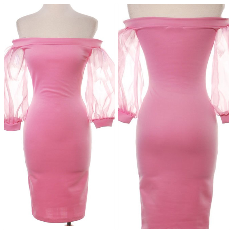 Pink Mini Fitted Dress The Store of Quality Fashion Items /thearamide ...