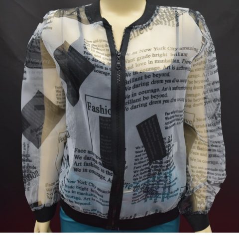 Newspaper Sheer Jacket The Store of Quality Fashion Items | thearamide ...